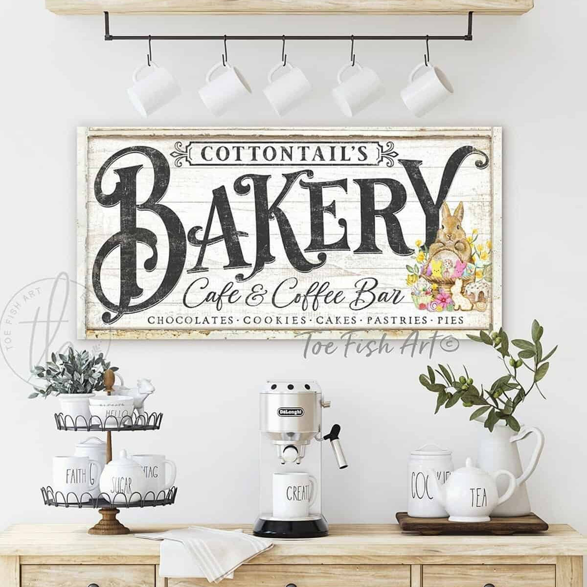Cottontail’s Bakery Café & Coffee Bar Easter Decoration Spring Décor S ...