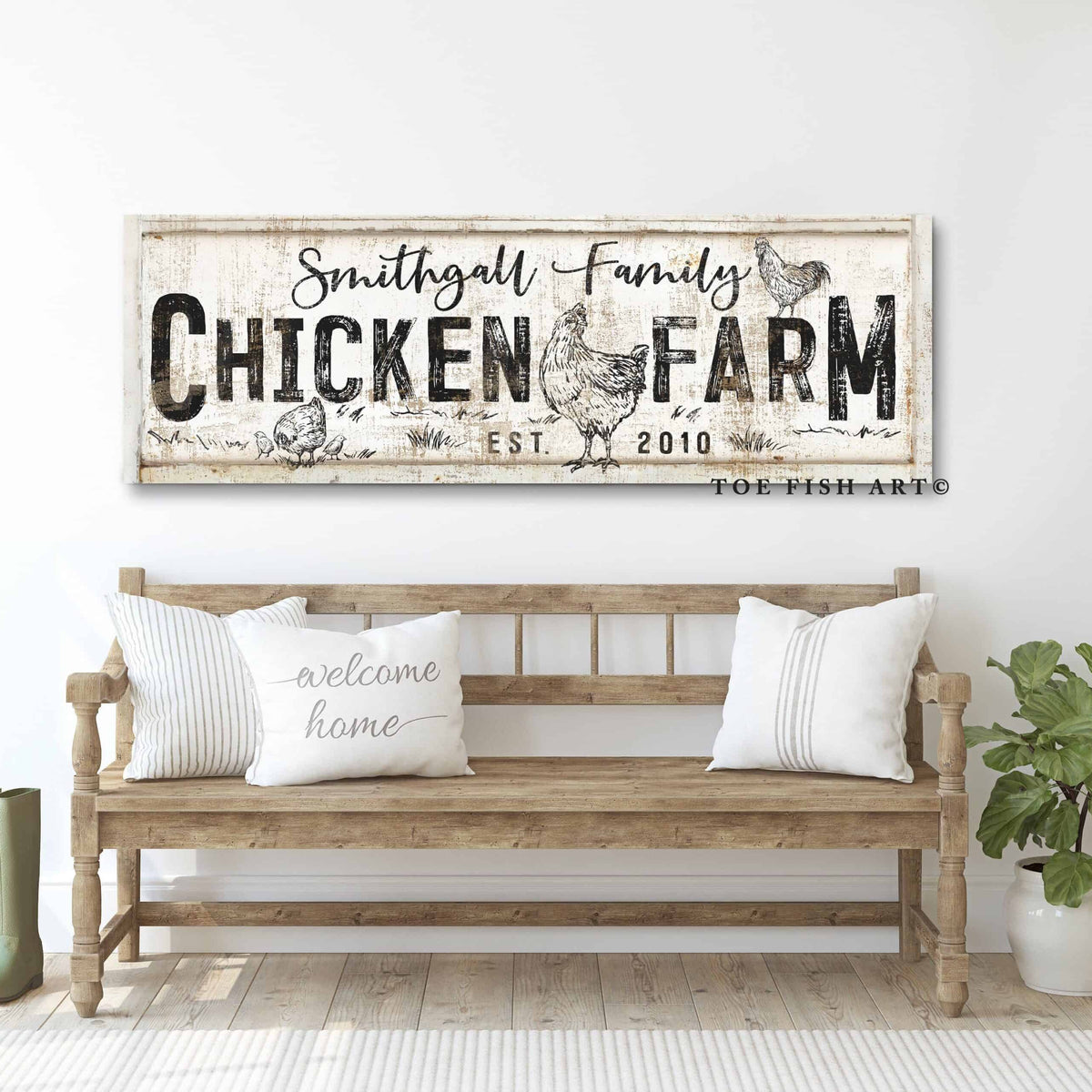 Personalized Chicken Farm Sign – Toe Fish Art