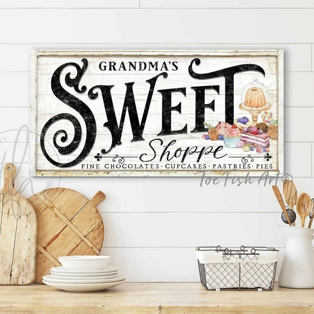 Sweet Shoppe Old Fashioned Candy Sign, Personalized Options, Cottage F ...